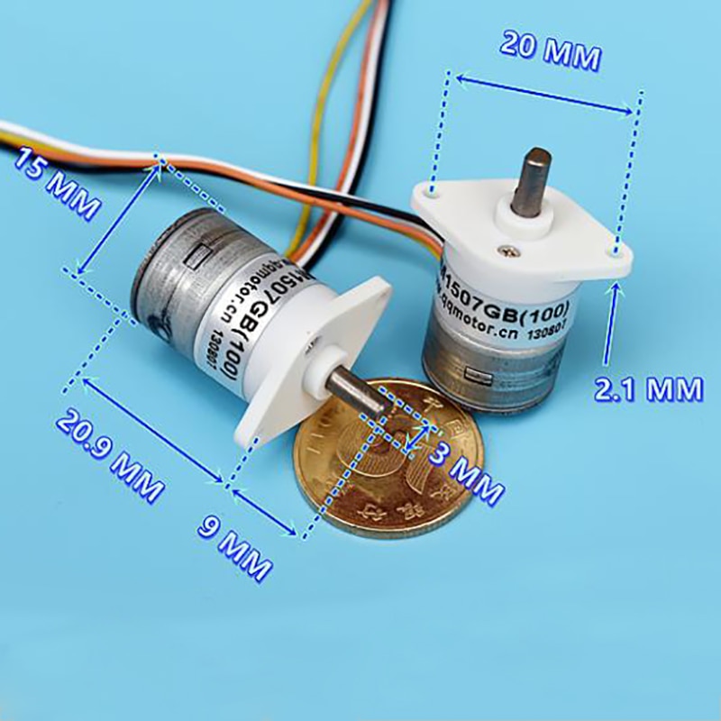15mm 2-Phase 4-Wire Stepper Motor 18° Mini Full Me... – Grandado
