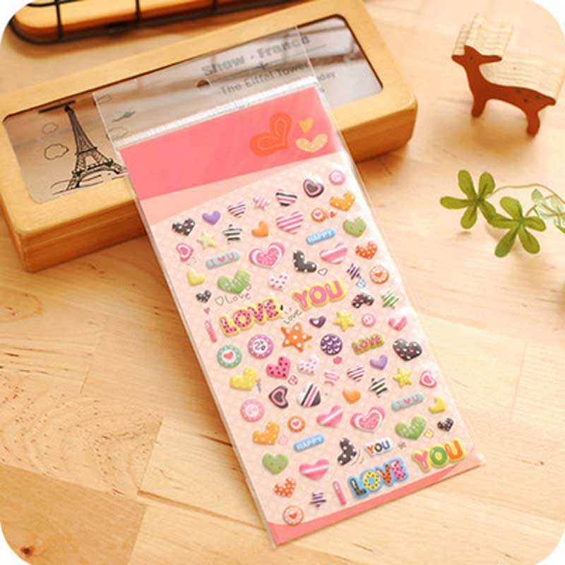 5PCS Different DIY 3D Cute Cartoon Stickers Toys A... – Vicedeal