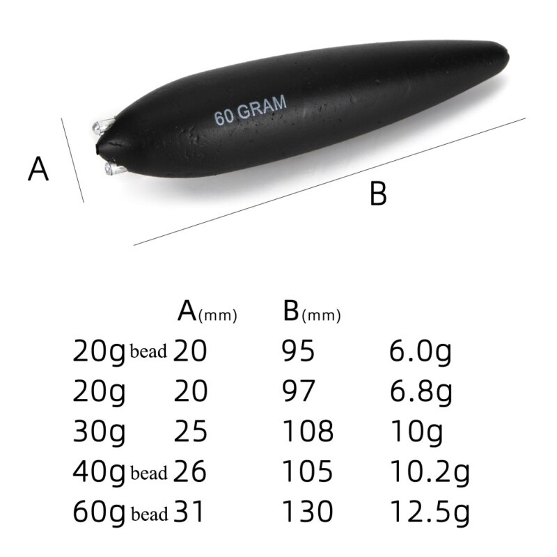 20/30/40/60g Buoyancy EVA Inline Bobber Fishing Fl... – Grandado