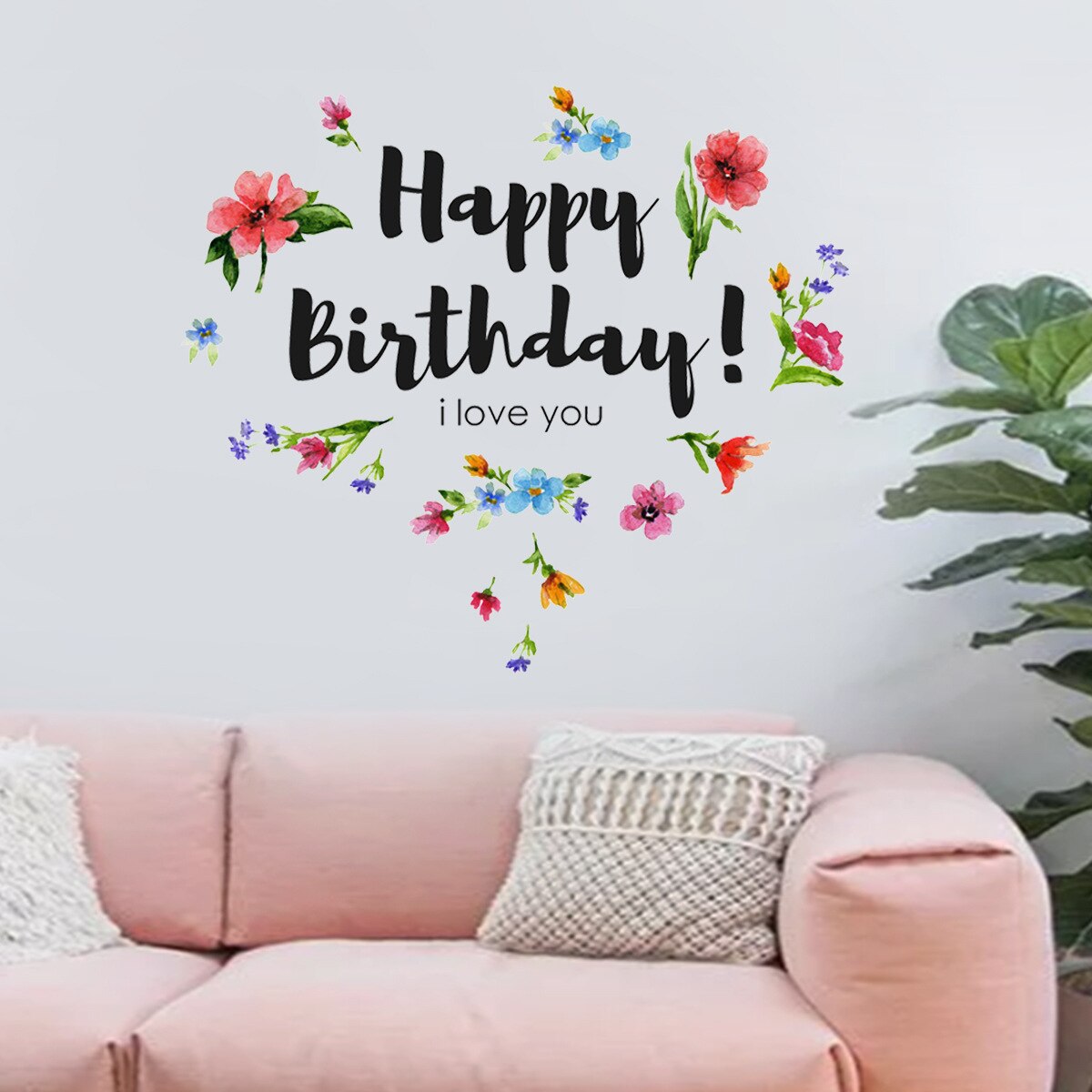 Happy Birthday Wall To Celebrate Birthday Sticker ... – Grandado
