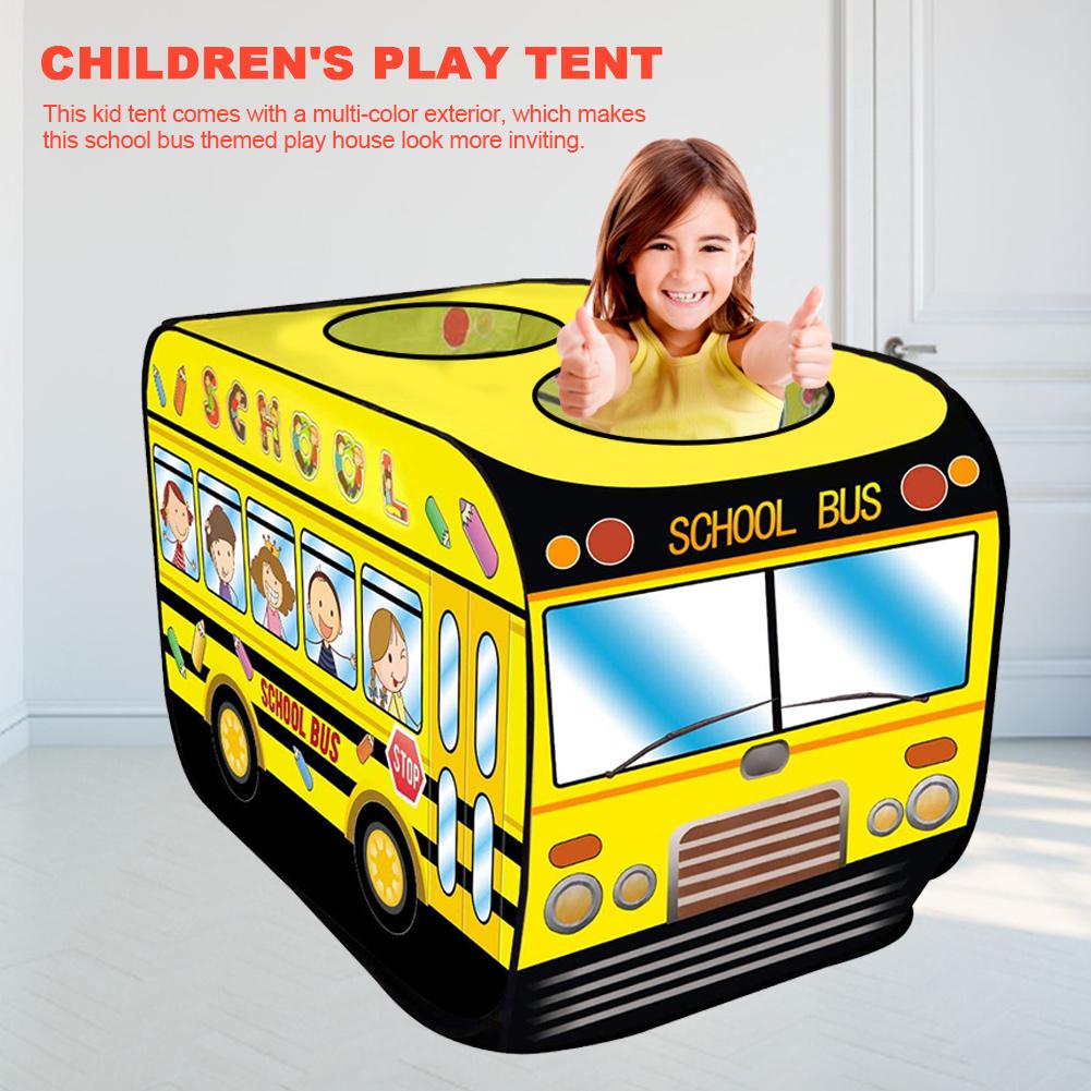 Kids Play Tent Toys School Bus Pop Up Play Tent In... – Vicedeal