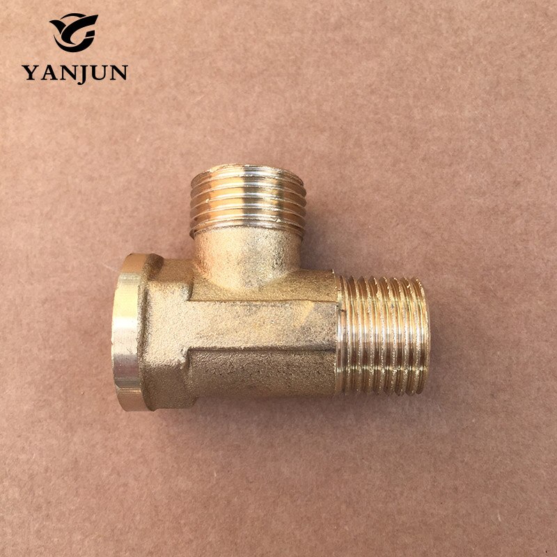 Tee 3 Way Brass Pipe fitting Connector 1/2" BSP Fe... – Vicedeal