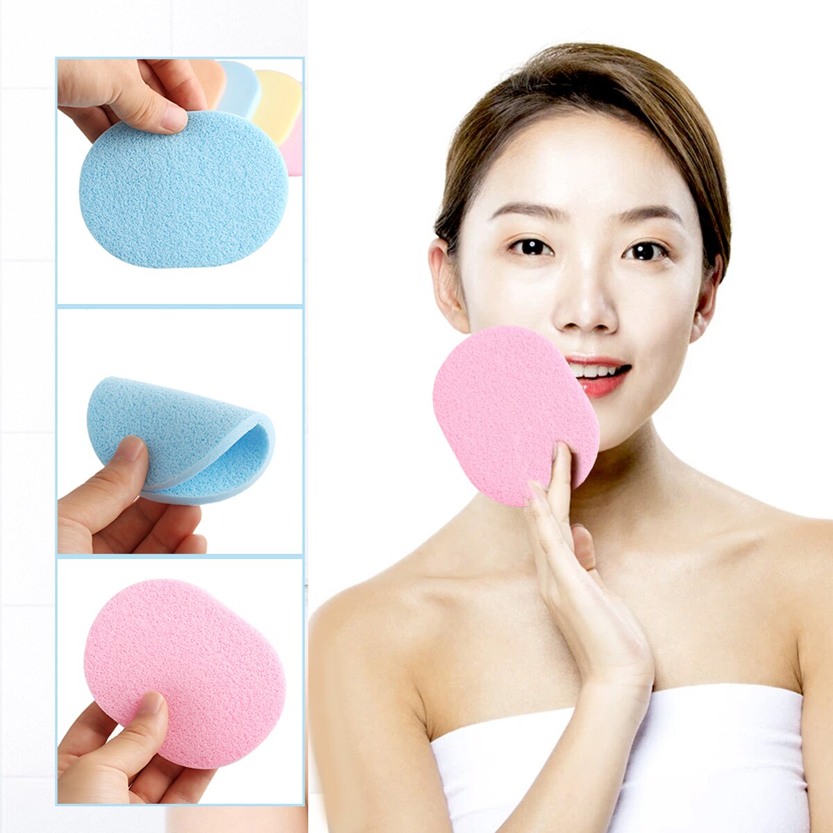 Face Wash Sponge Clean Facial Cosmetic Puff Washin... – Vicedeal