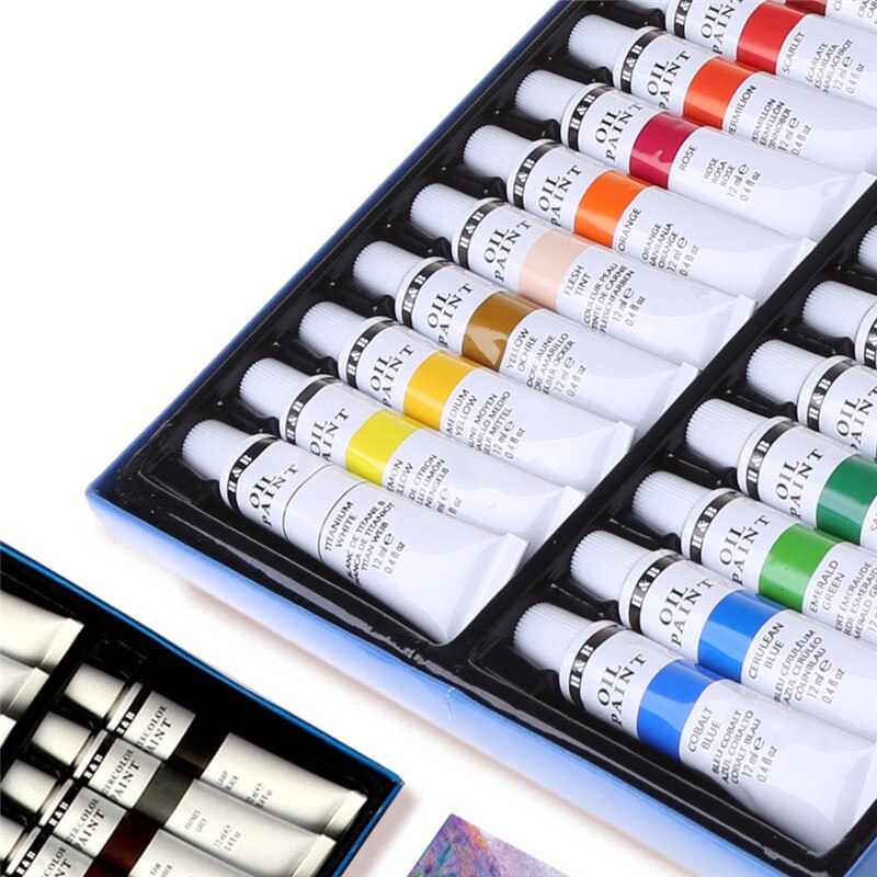 12ml 24 Colors Oil Painting Paint Drawing Pigment ... – Grandado