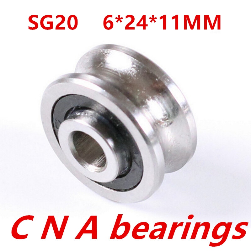 SG20 2RS U Groove pulley ball bearings 6*24*11 mm ... – Grandado