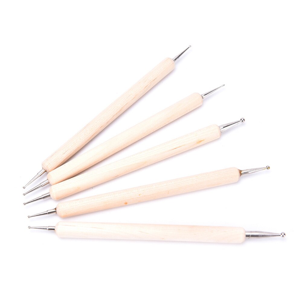 5Pcs 2 Way Dotting Pen Marbleizing Tool Nail Art D... – Vicedeal