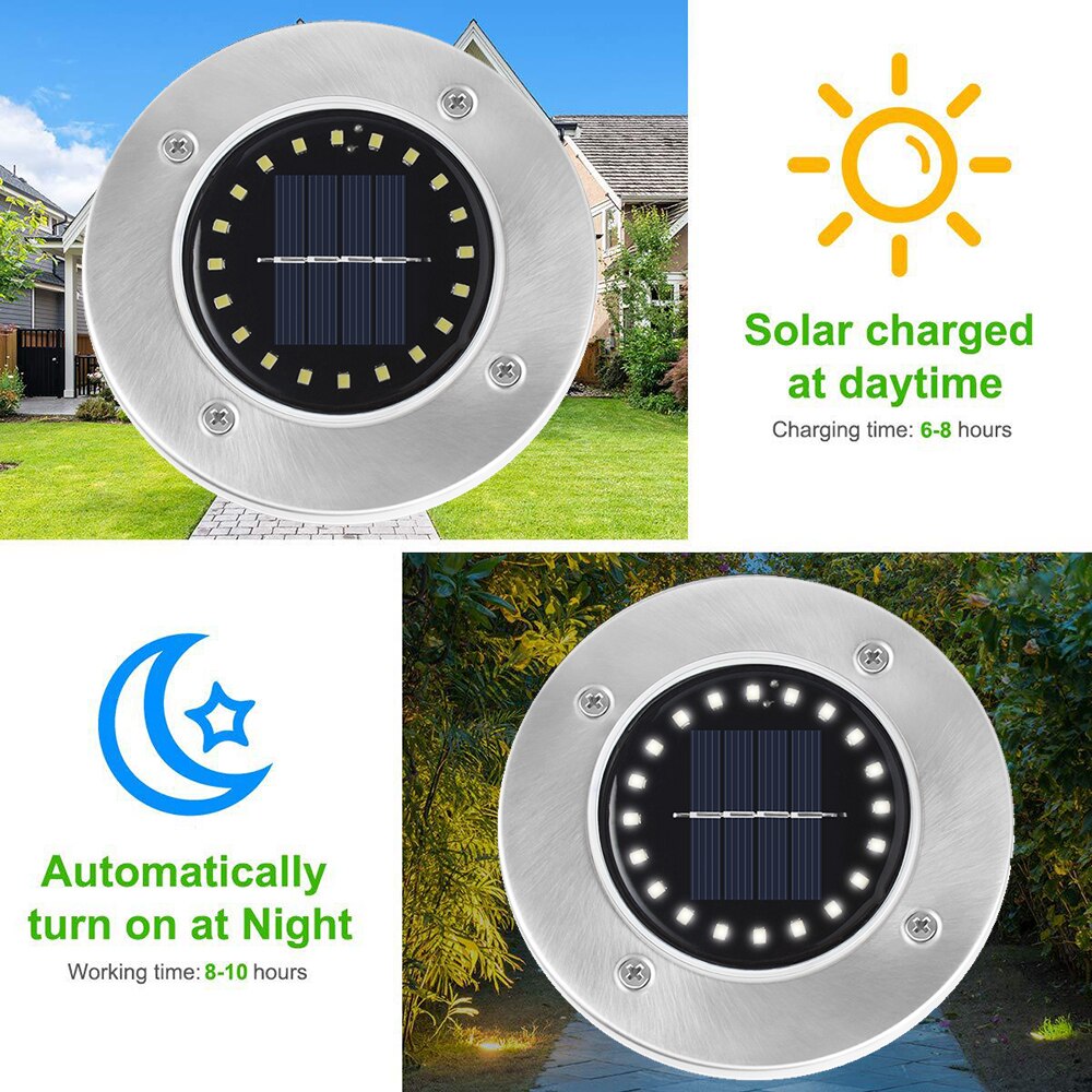 Solar Underground Lights Waterproof Garden Pathway... – Grandado