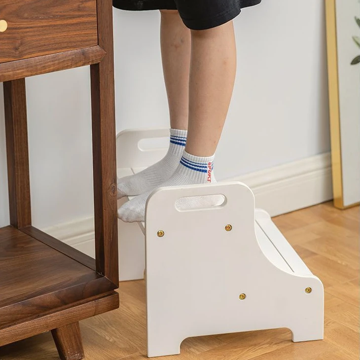 Step Two Step Stool on A Footstool Solid Wood Stai... – Grandado