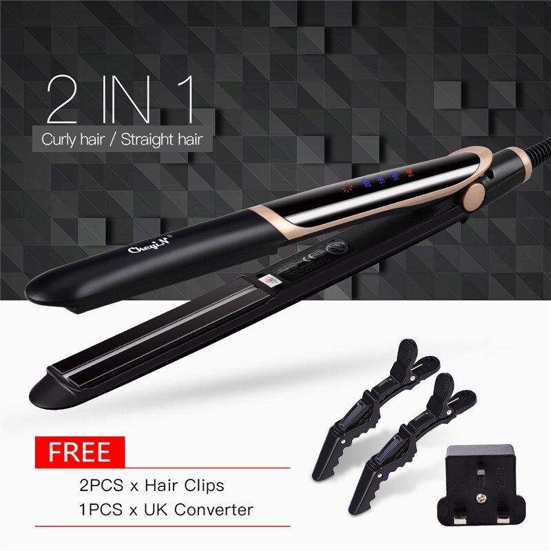 2 In1 Anion Hair Straightener Infrared Flat Iron C... – Grandado