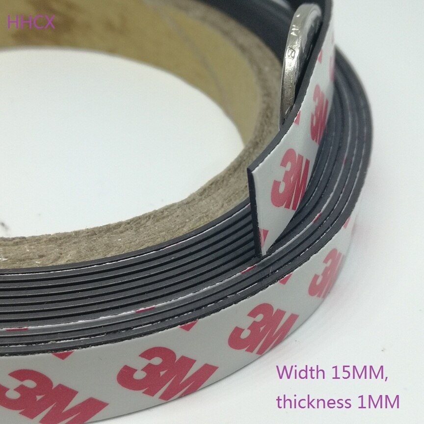 1 meter gummimagnet 15*1 mm 3m selvklæbende fleksi... – Grandado