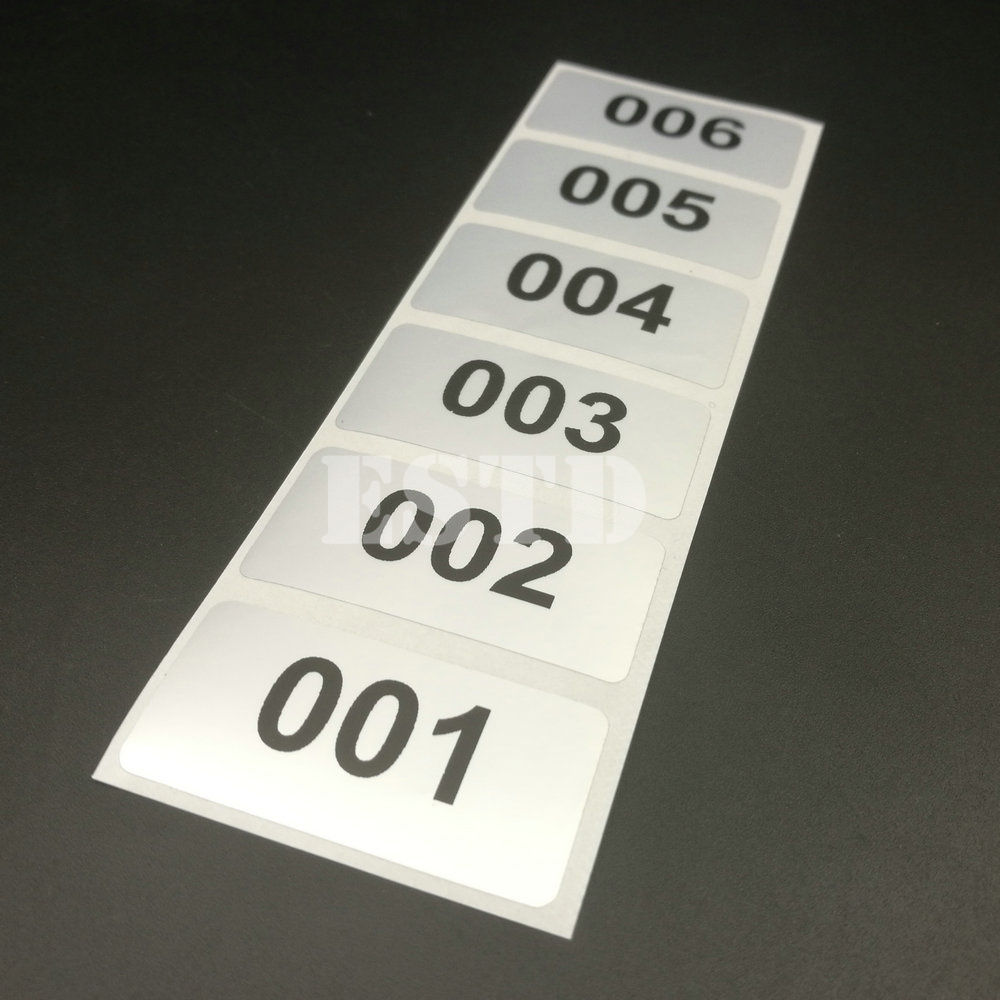 1000 Labels 1.57*0.78" Consecutive Number Inventor... – Vicedeal