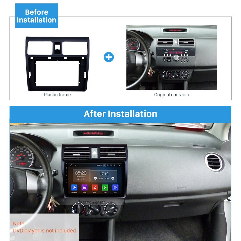 Seicane Car Radio Frame 10.1 inch Fascia Black Ste... – Grandado