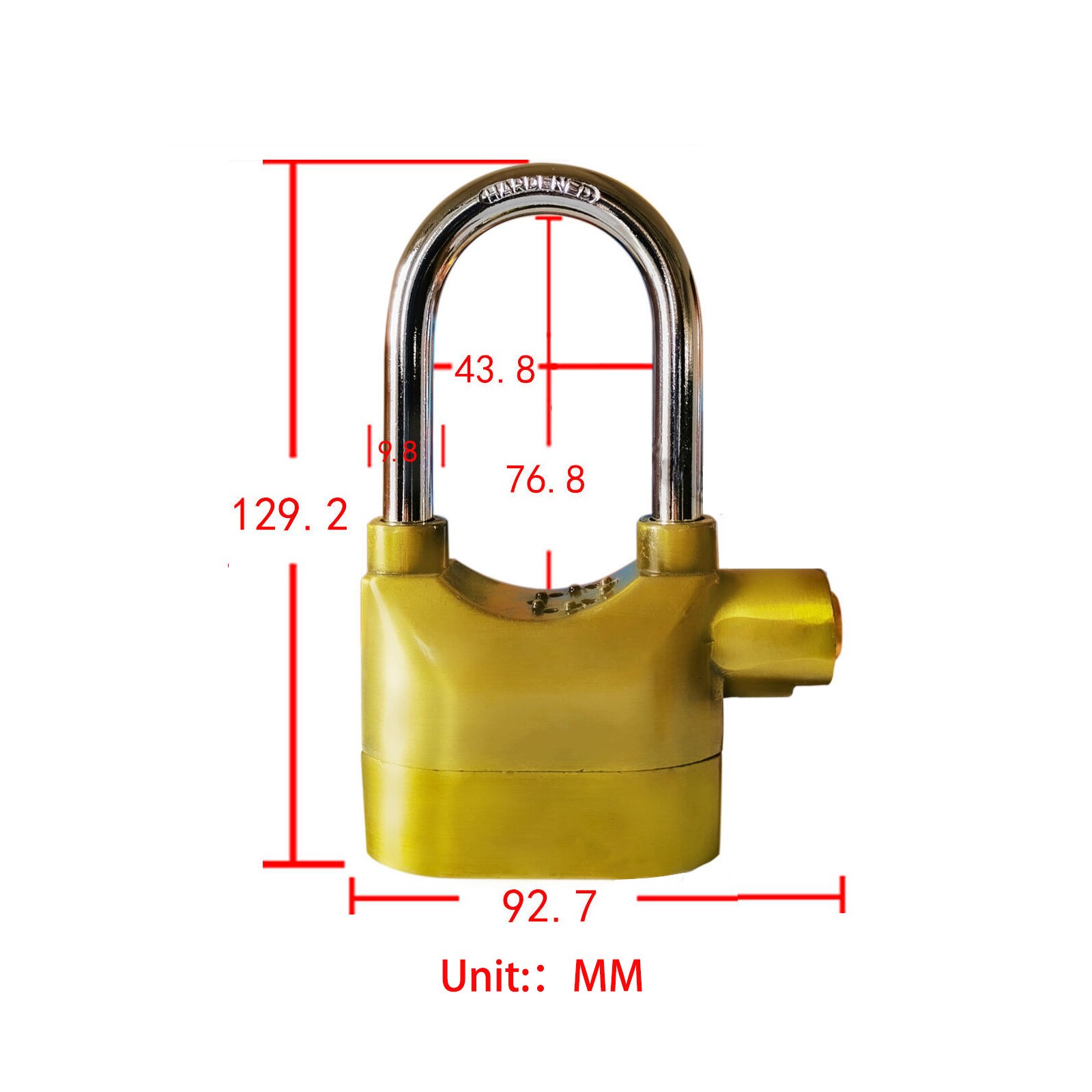 YND padlock disc motorcycle with Alarm Lock Waterp... – Grandado