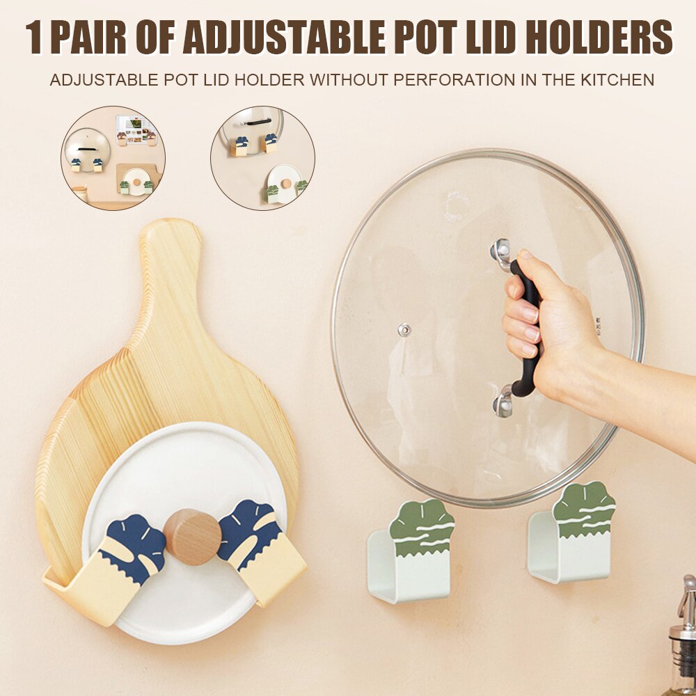 Wall Mounted Pot Lid Holder Hanging Cutting Board ... – Grandado