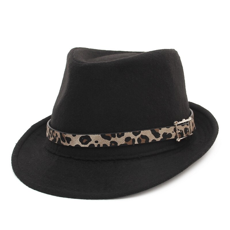 Herbst Winter retro Jazz Hüte Männer Filz Leopard ... – Grandado