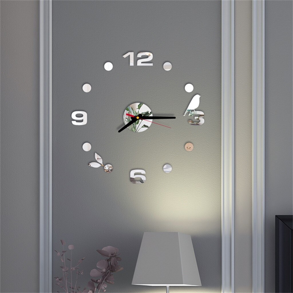DIY Wall Sticker Clock 3D Big Mirror Clock Wall St... – Vicedeal