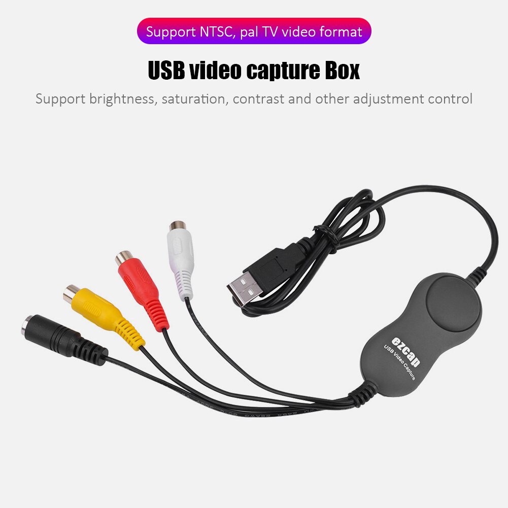 USB 2.0 Video Audio Capture Card Device VHS to DVD... – Grandado