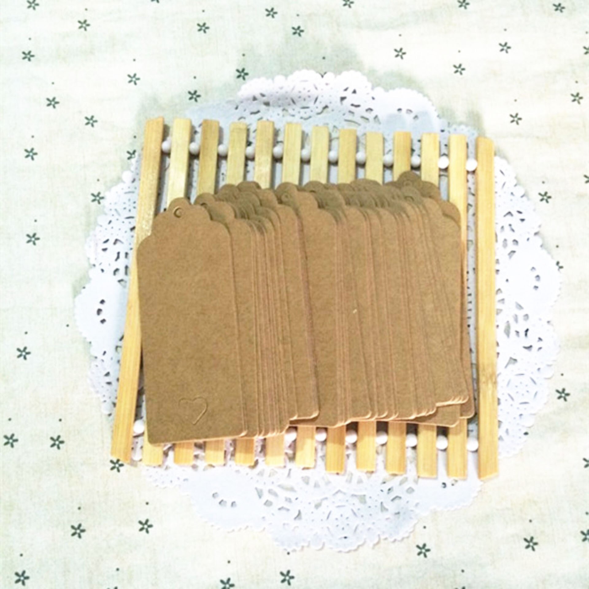 Holle Hart DIY Lege Kraft Papier Label Hang Tag We... – Grandado