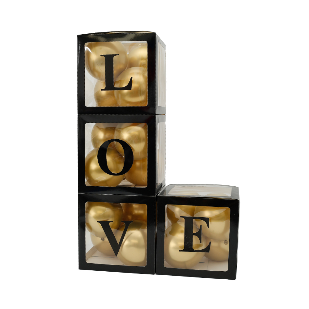 4pcs LOVE Balloon Box Transparent Balloon Box Wedd... – Grandado