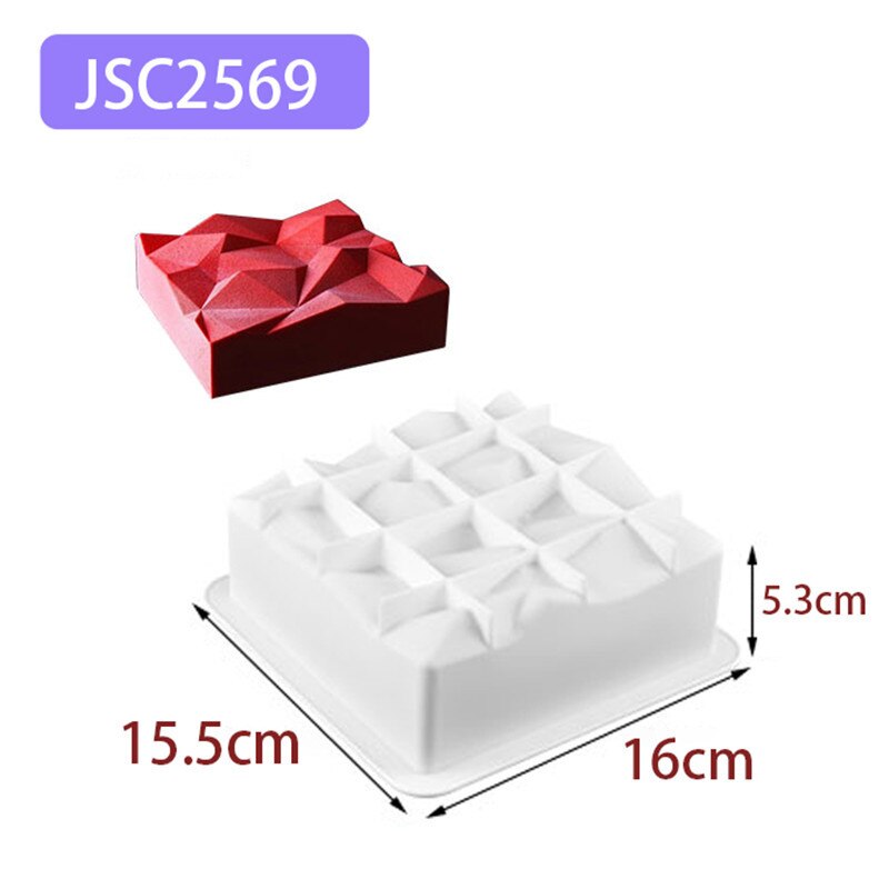 Rectangle Silicone Mousse Mold Rhombus Cake Mold B... – Vicedeal