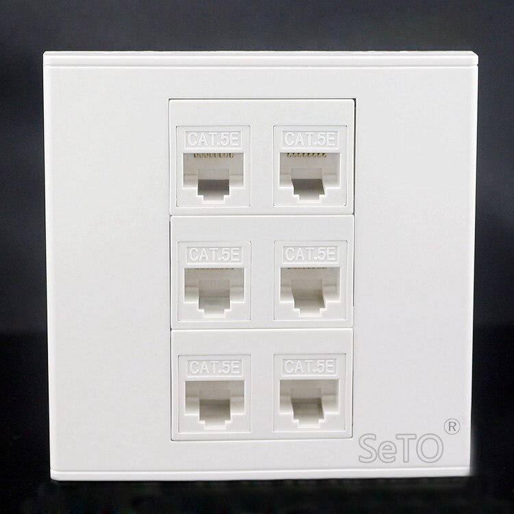 SeTo 86 Type Six Ports RJ45 Cat5e Network Lan Dire... – Vicedeal