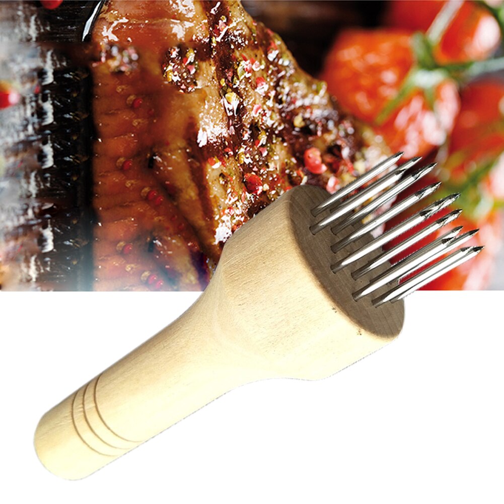 Meat Tenderizer Cooking With Wooden Handle Tools B... – Grandado