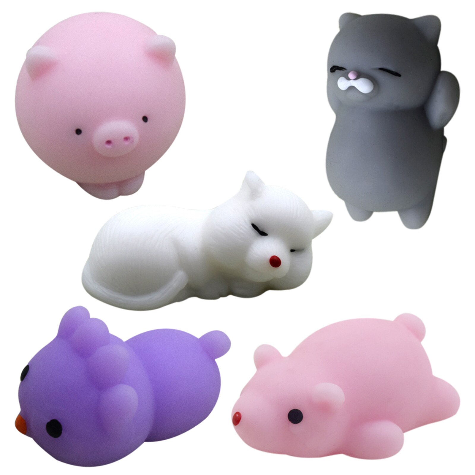 5pc Kawaii Mochi Squishy Cute Animal Antistress Sq... – Vicedeal