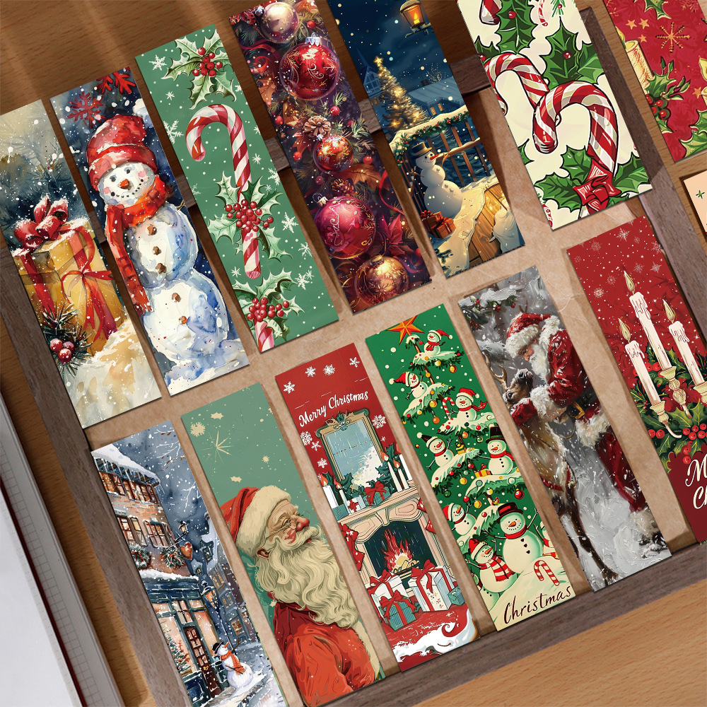 30 Uds. Marcapáginas de Navidad Retro páginas de l... – Grandado