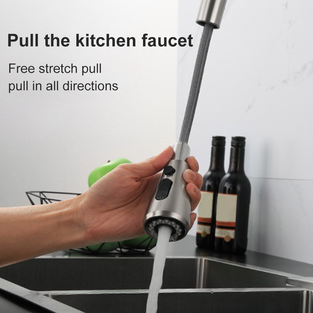 Kitchen Sink bathroom faucets Stainless Steel Pull... – Grandado