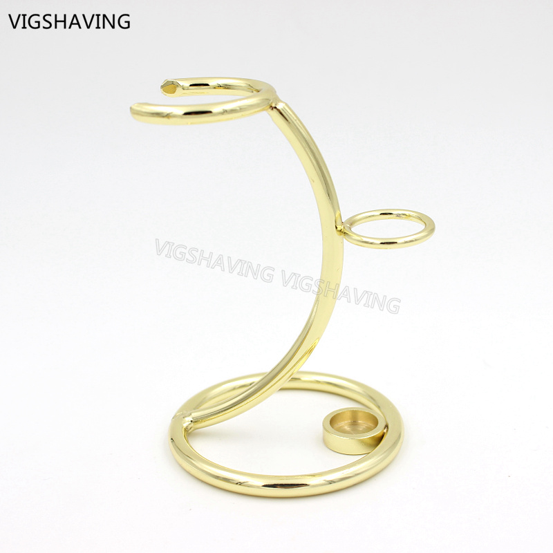 Gold Metall Rasierpinsel stand Razor halter – Vicedeal