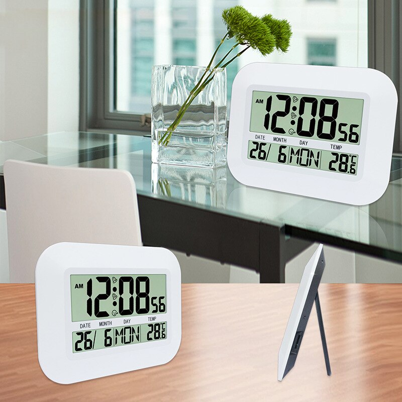 Digital Alarm Clock Large LCD Display Snooze Count... – Grandado