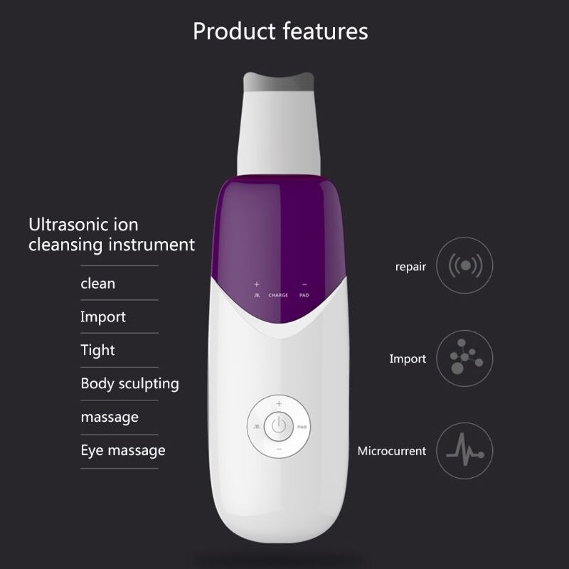 USB Rechargeable Ultrasonic Skin Scrubber Peeling ... – Vicedeal