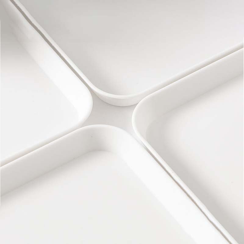 Nordic Style Rectangular Plates PP White Home Heal... – Grandado