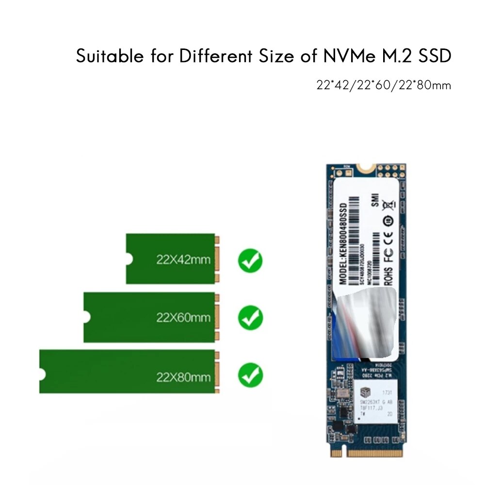 Original SSK Aluminium M.2 NVMe SSD Enclosure Adap... – Grandado