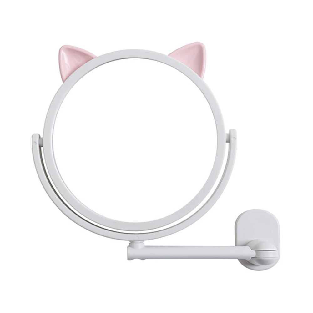 Girl Heart Cute Cat Ear Makeup Mirror Self-Adhesiv... – Grandado
