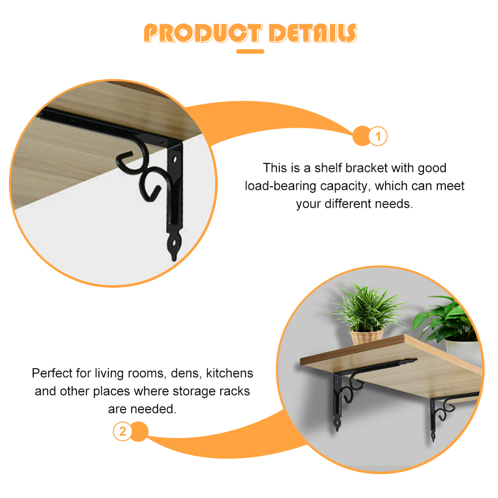 2 Stuks Wandmontage Plank Beugel Wandplank Opzetbe... – Grandado