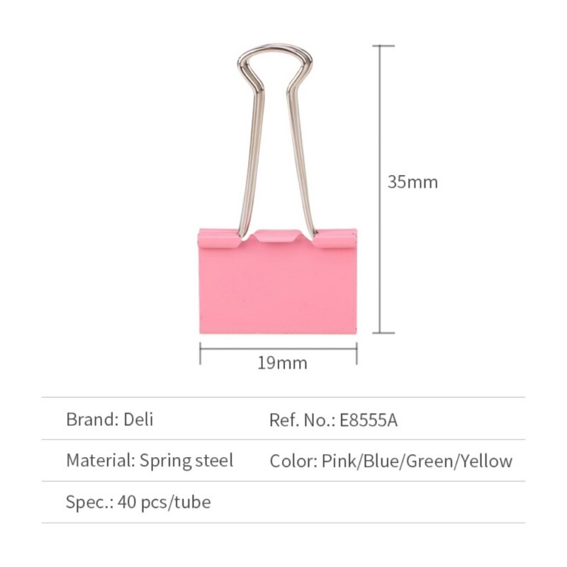 Deli Metal Binder Clips Tube Packing Color Paper C... – Vicedeal
