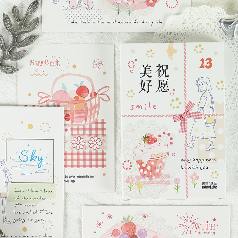 30 Pcs/Set Best Wishes Postcard Hand-painted DIY G... – Grandado