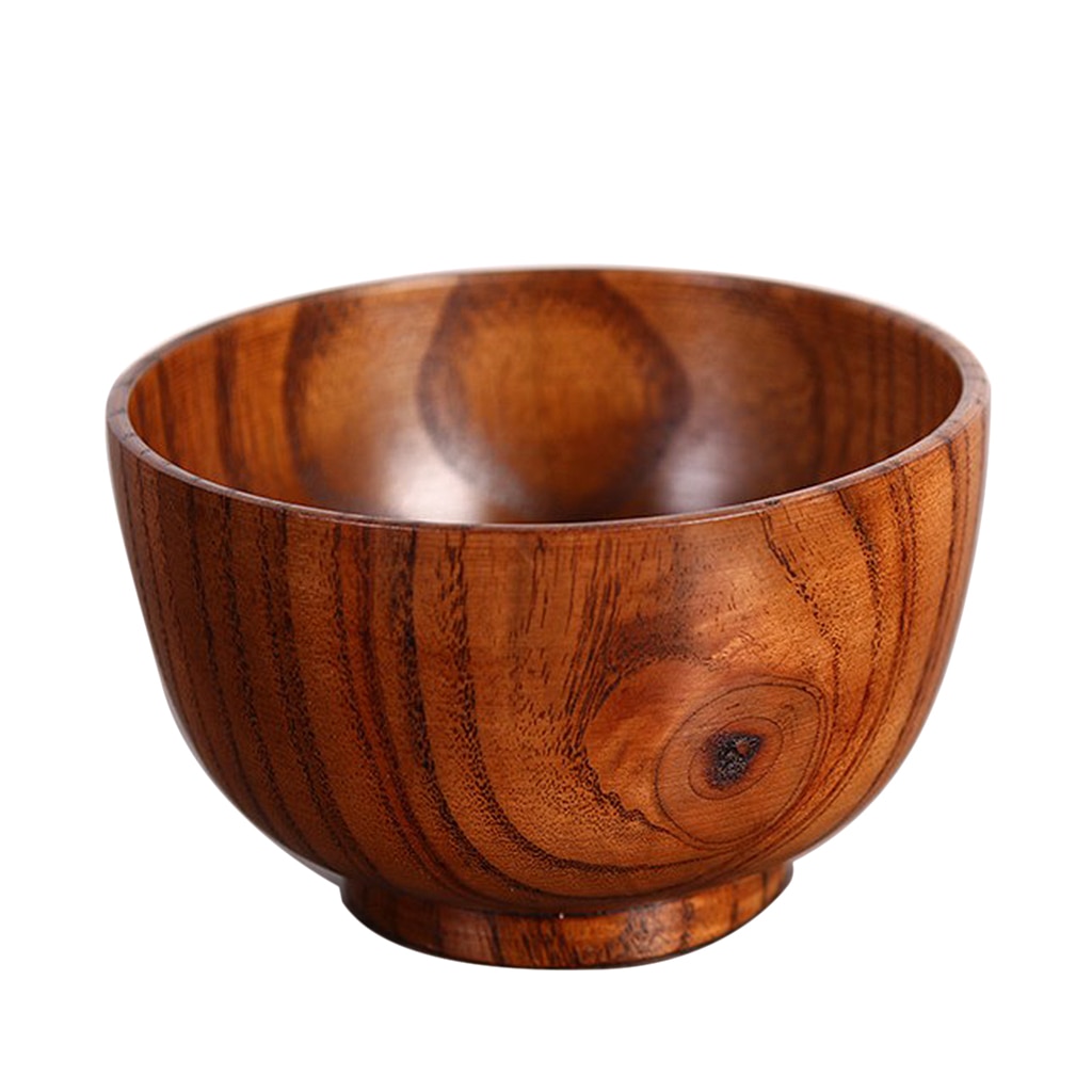 Houten Soep/Rijst Kommen Met Houten Lepels Voor Et... – Grandado