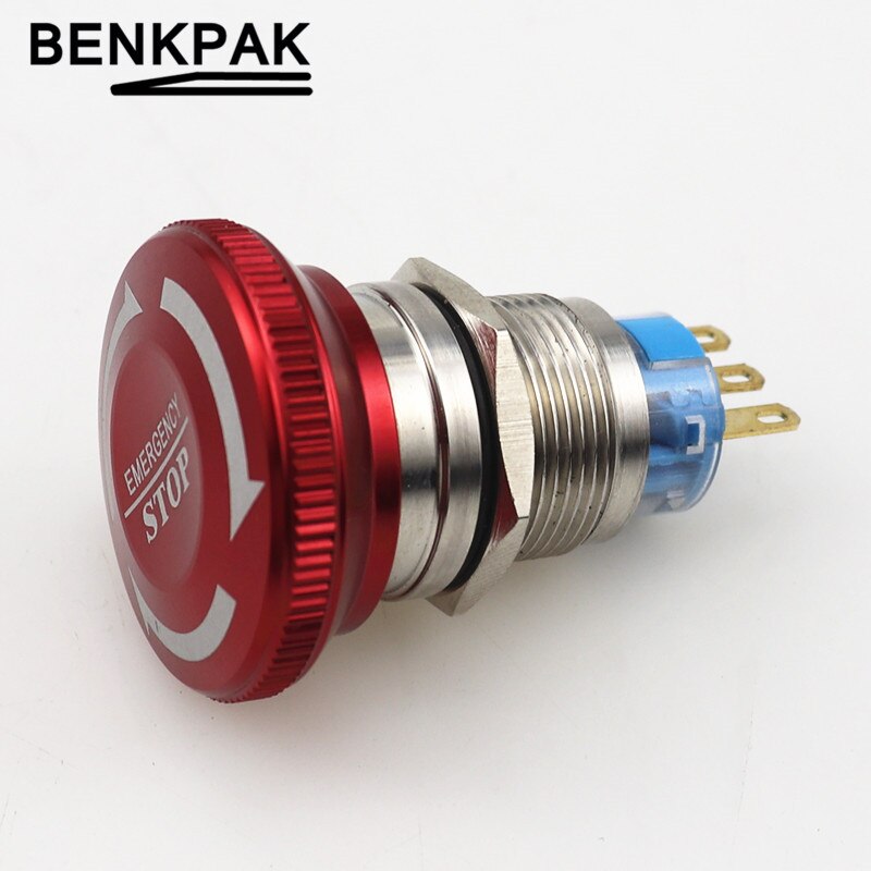 16mm/19mm/22mm Metal stop mushroom button emergenc... – Grandado