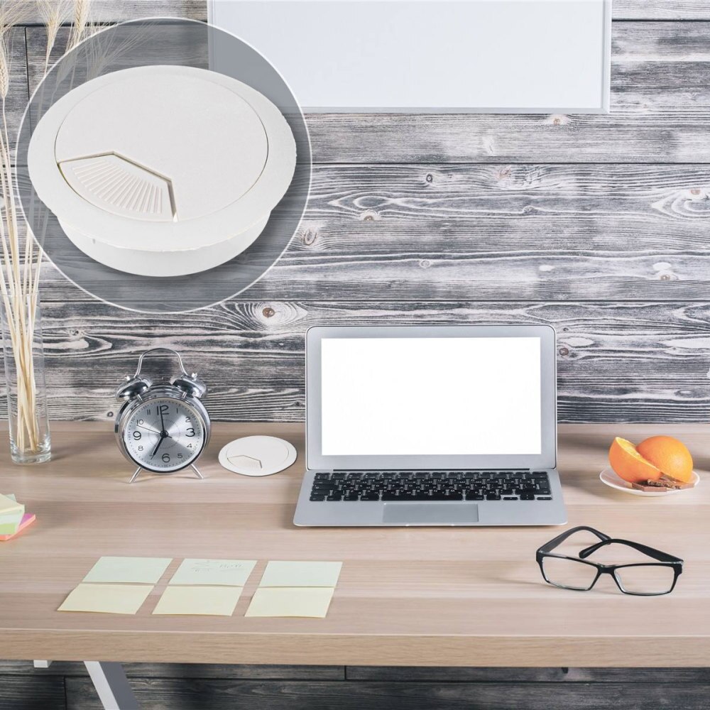 10/12pcs Desk Table Plastic Cable Hole Cover Offic... – Vicedeal