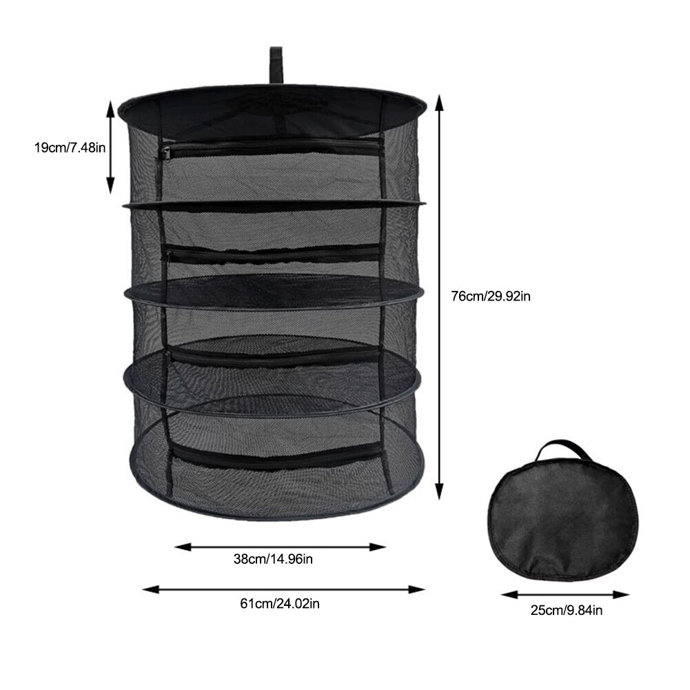 Herb Drying Net 4 Layers Foldable Fabric Fishing N... – Grandado