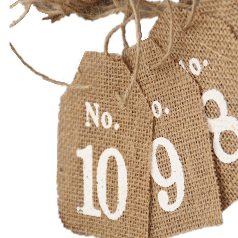 1-10 Numbers Table Number Burlap Card Wedding Part... – Grandado