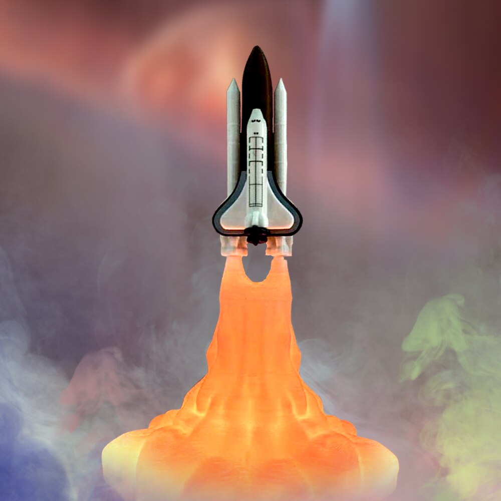 3D Print Space Shuttle Maan Lamp Usb Oplaadbare Ro... – Grandado