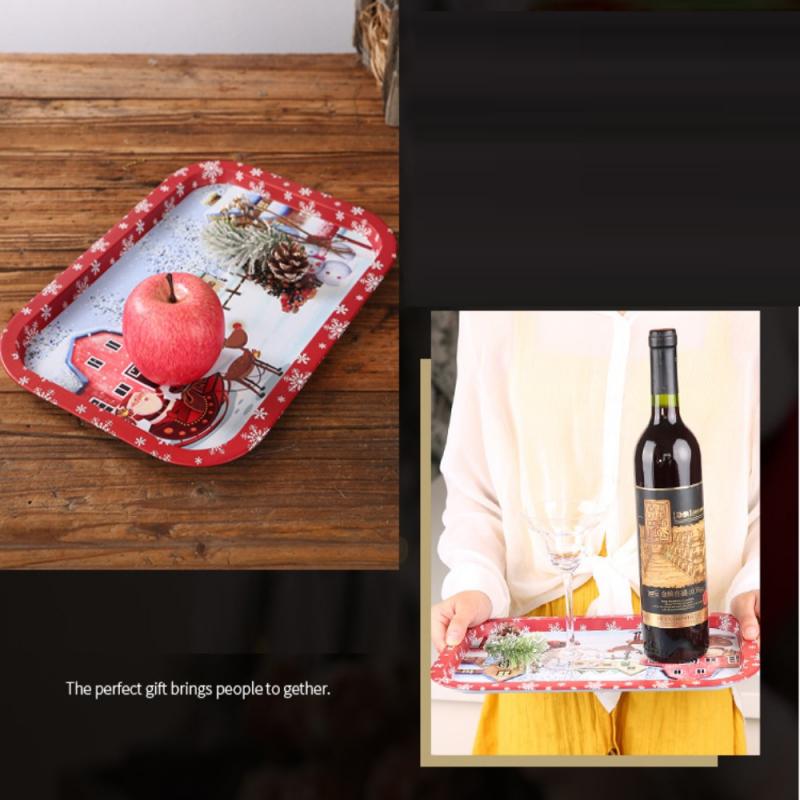 Christmas Products Tinplate Random Color Fruit Tra... – Grandado