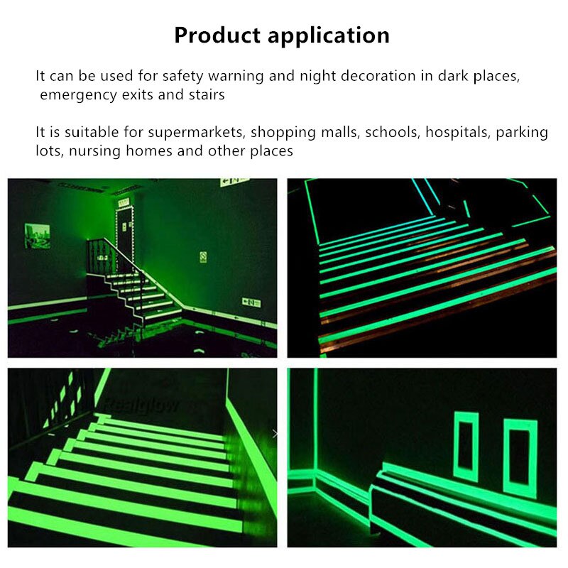 Luminous Tape Stair Fire Warning Sticker Bar Fluor... – Grandado
