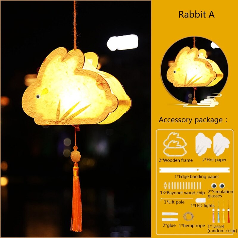 Mid-Autumn Festival DIY Handmade Wooden Lantern Ma... – Vicedeal