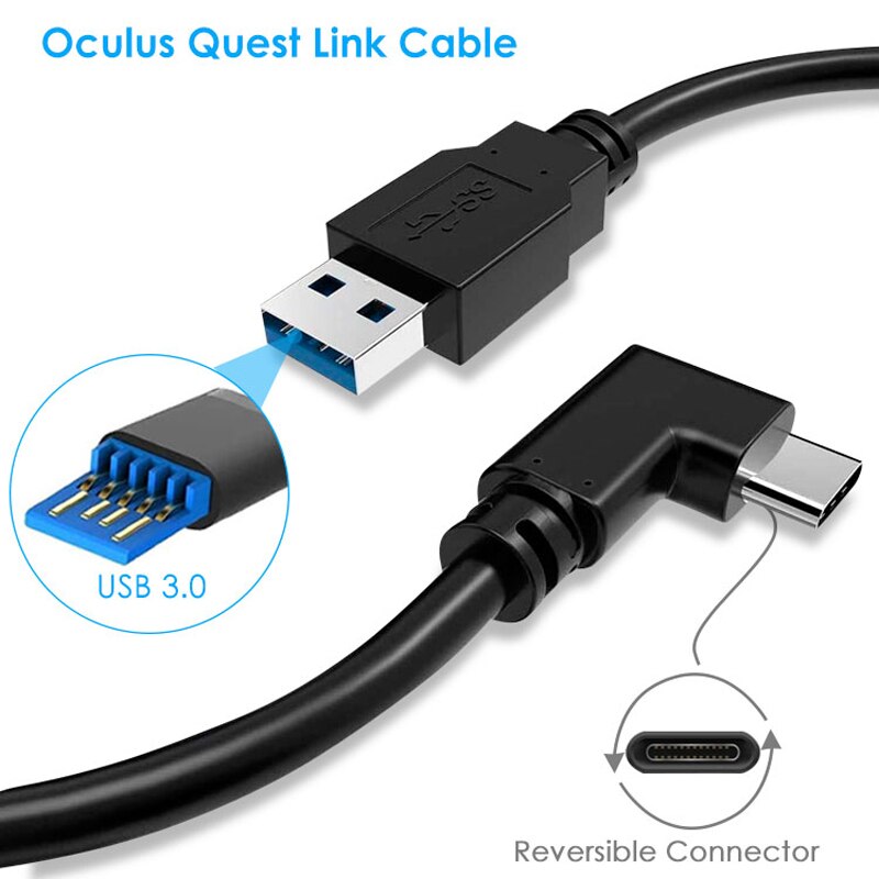 Cable de enlace USB 3,0 para Oculus Quest 2, Cable... – Grandado