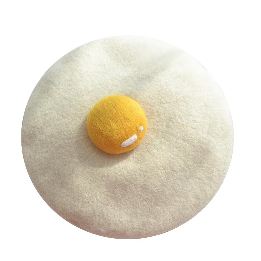 Women Cute Hats Yolk Handmade Wool Felt Painter Pa... – Grandado