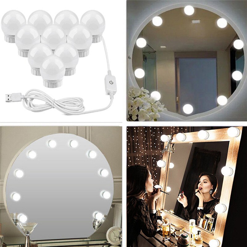 Hollywood Vanity Lights Stepless Dimmable Wall Lam... – Grandado